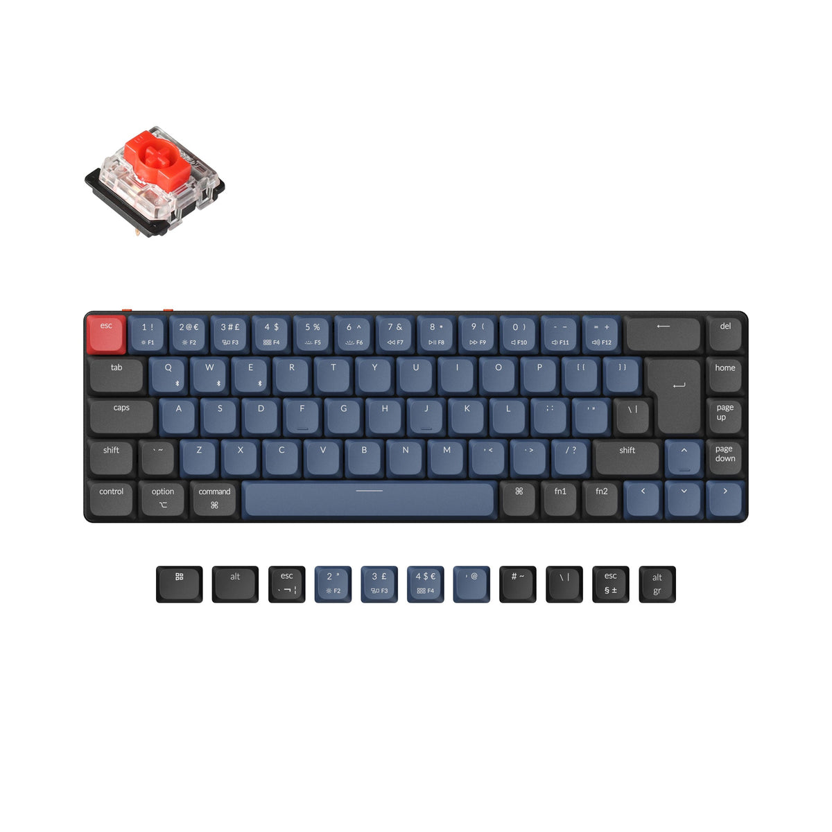 Keychron K7 Pro QMK/VIA Wireless Custom Mechanical Keyboard ISO Layout ...