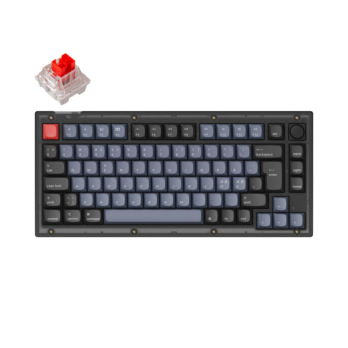 Coleção de layout ISO de teclado mecânico personalizado Keychron V1 QM ...